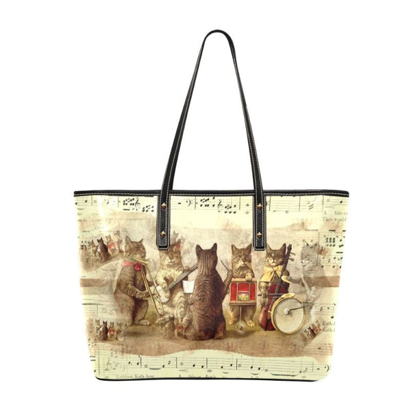 Women Cat Print Handbag - Cats Singing – Cute Cats Store