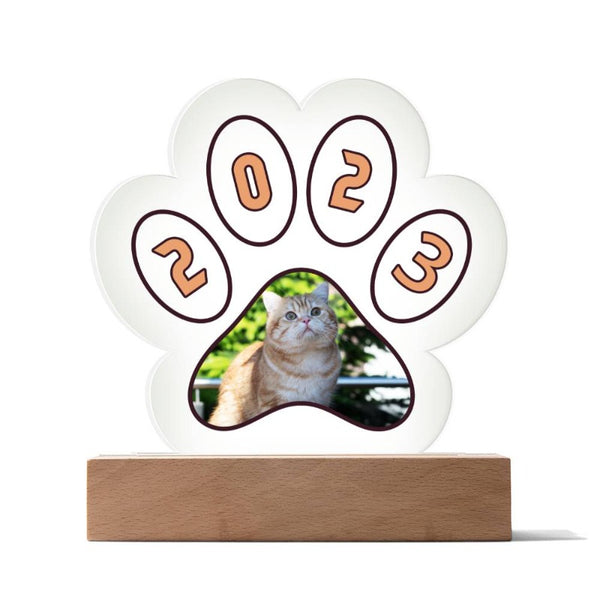 Custom Cat Photo Paw Print Acrylic Plaque – Cute Cats Store