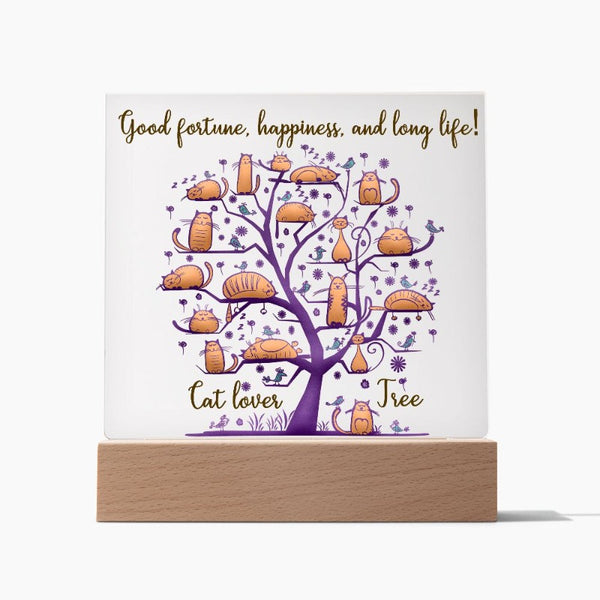 Cat Tree Of Life Acrylic Plaques – Cute Cats Store