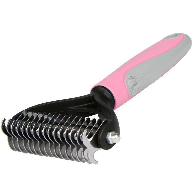 Cat Deshedding Brush - Grooming Dematting Tool For Long Hair Cats ...